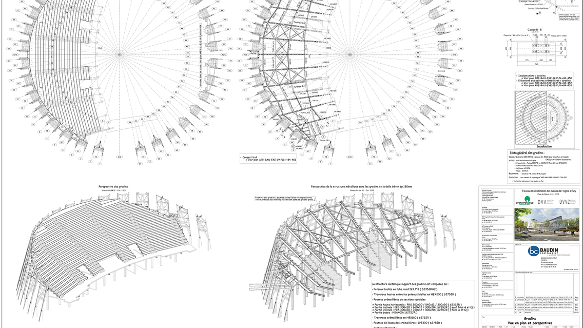 Réhabilitation des Arènes de l'Agora d'Evry (91) | Tekla