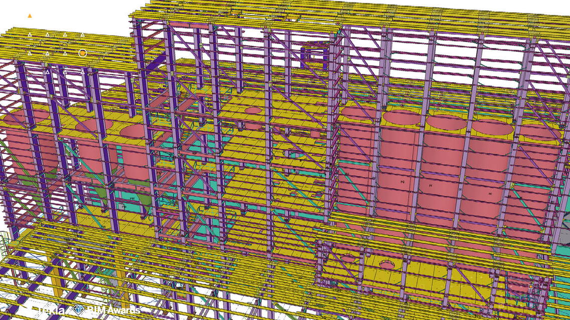 Wheat Mill (Phase-1) - Silo supporting Structure | Tekla