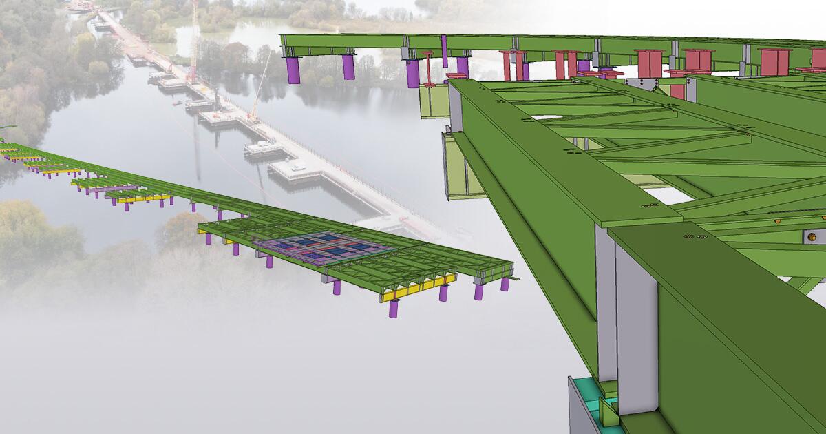 Colne Valley Viaduct temporary jetty | Tekla
