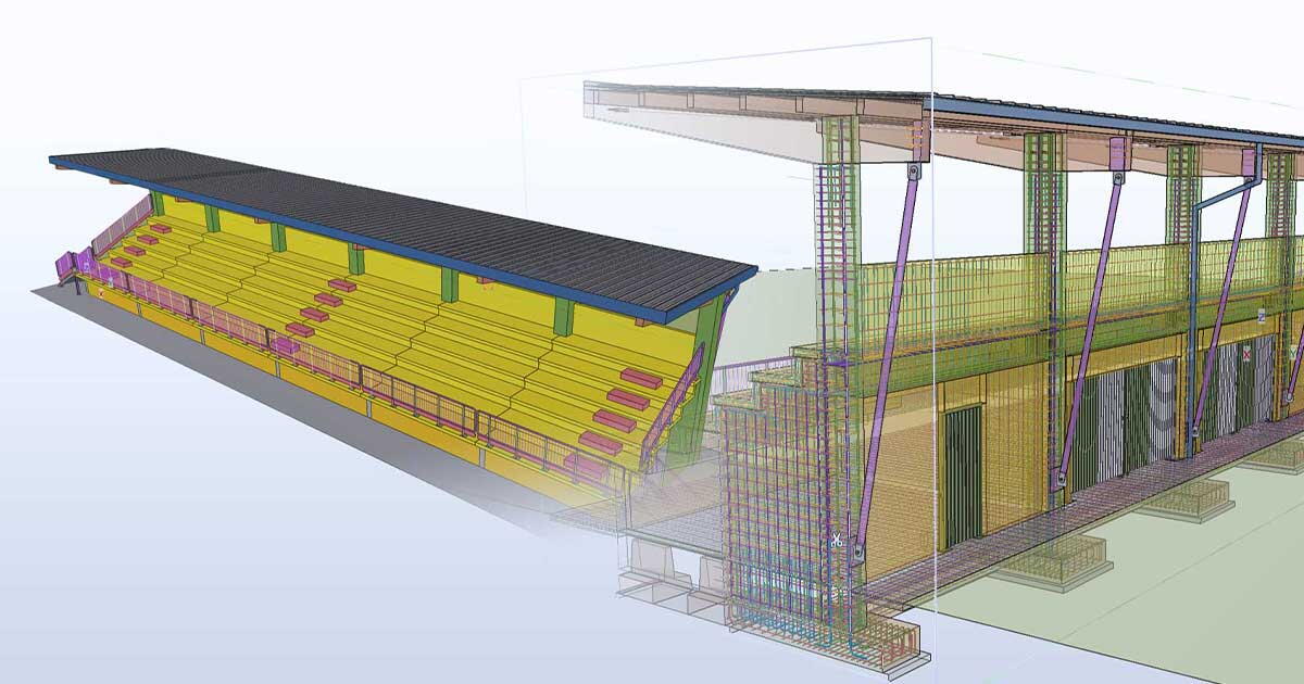 Renovation of the grandstand of the St. Martin sports field | Tekla