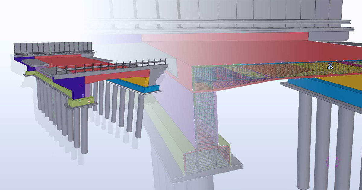 Structure SO202 highway bridge | Tekla