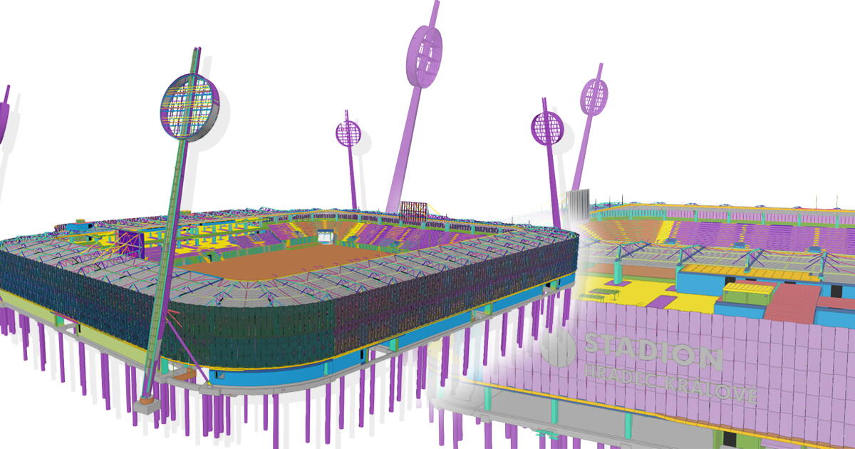 Multifunctional football stadium Hradec Králové | Tekla