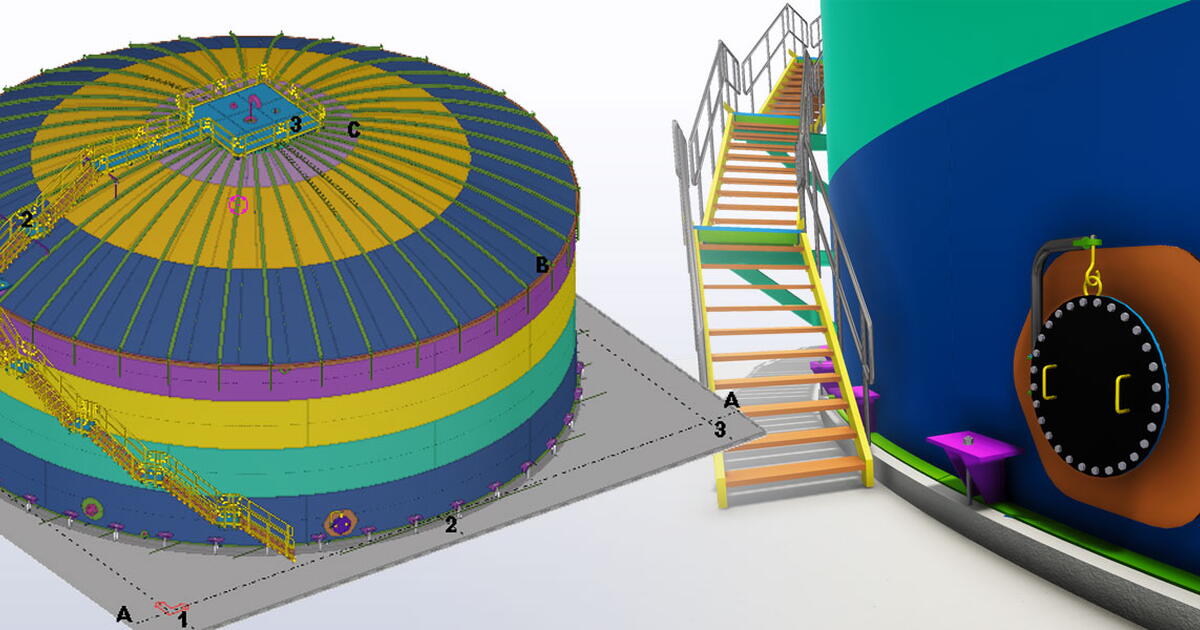 Sulfuric acid storage tank | Tekla