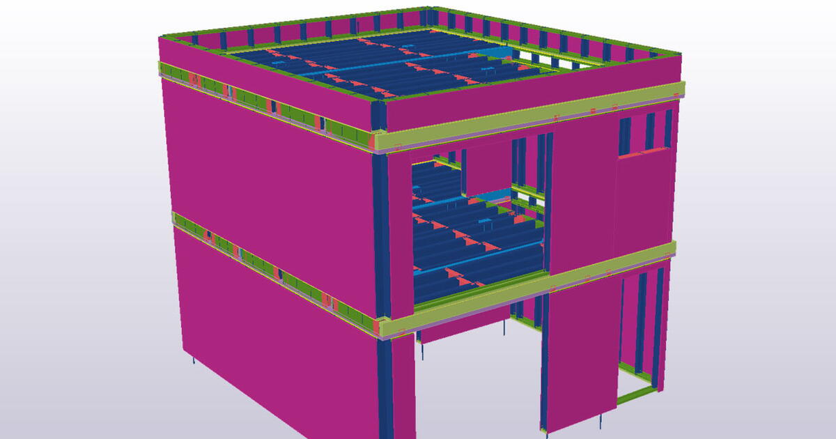 Cold-formed steel superstructure for a house in The Hague | Tekla