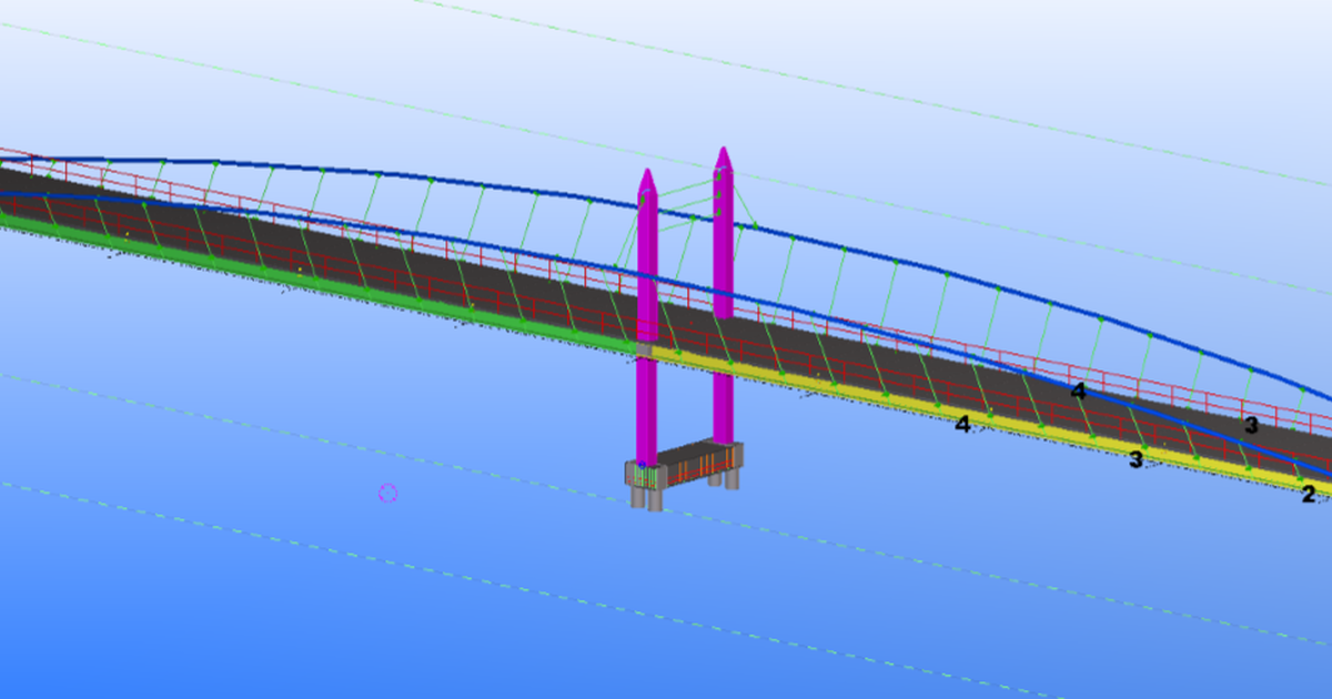 Isano Bridge on Batang Lupar River - Malaysia | Tekla