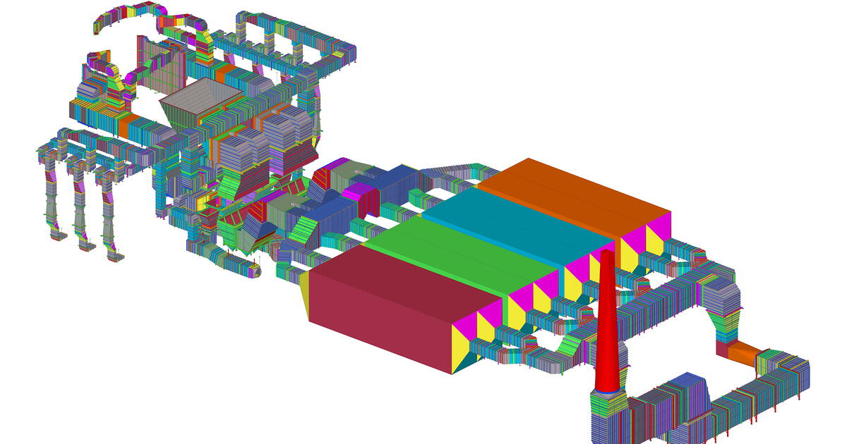 ENNORE 2*660MW POWER PLANT- BOILER DUCTING | Tekla